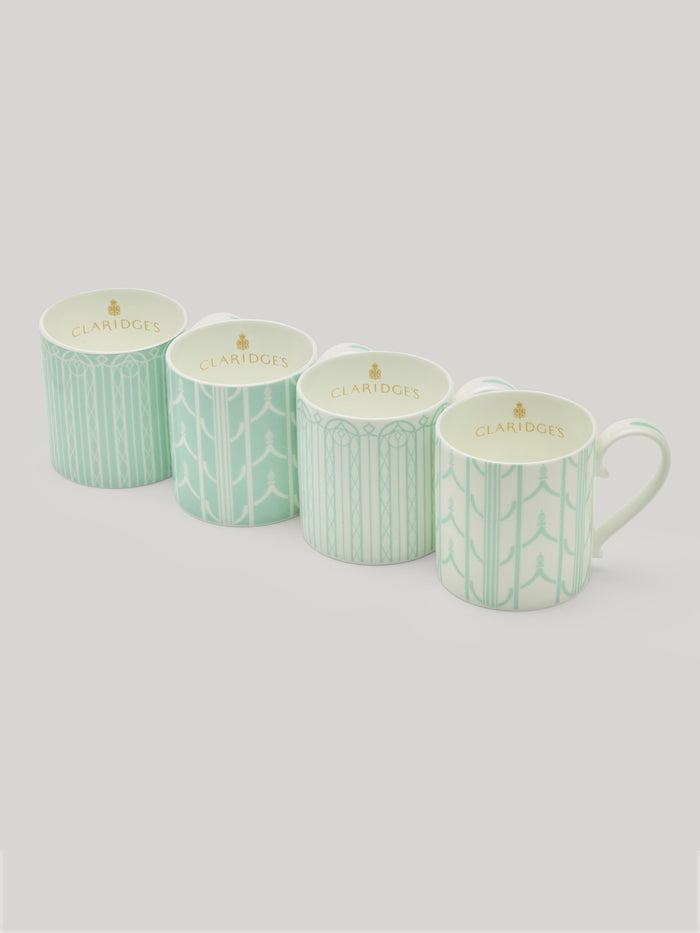 Set of Four Luxury Art Deco Mugs: Luxury Homeware - Claridge's